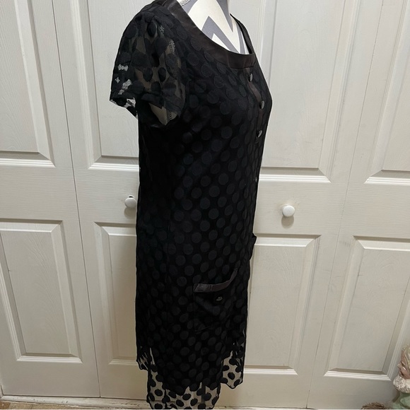 Enfocus Studio | Dresses | En Focus Studio Black Dress Mech Lace Polka ...